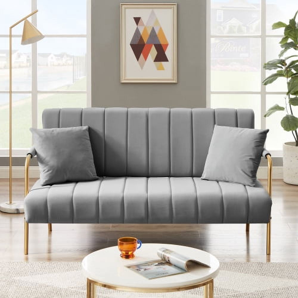 [New Futon Sofa] Modern and comfortable Light Grey Australian cashmere ...