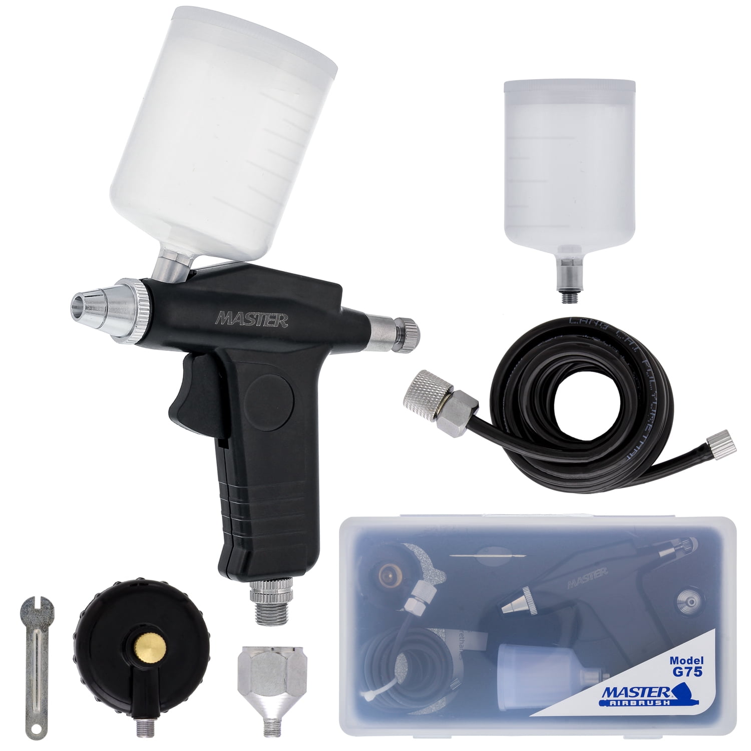 New G75 Gravity PISTOL TRIGGER AIRBRUSH SET KIT Spray Gun Hobby Sunless ...