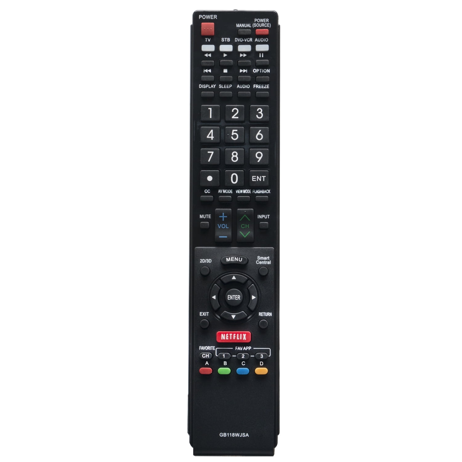 New GB118WJSA sub GB172WJSA Replacement TV Remote Control fit for Sharp ...