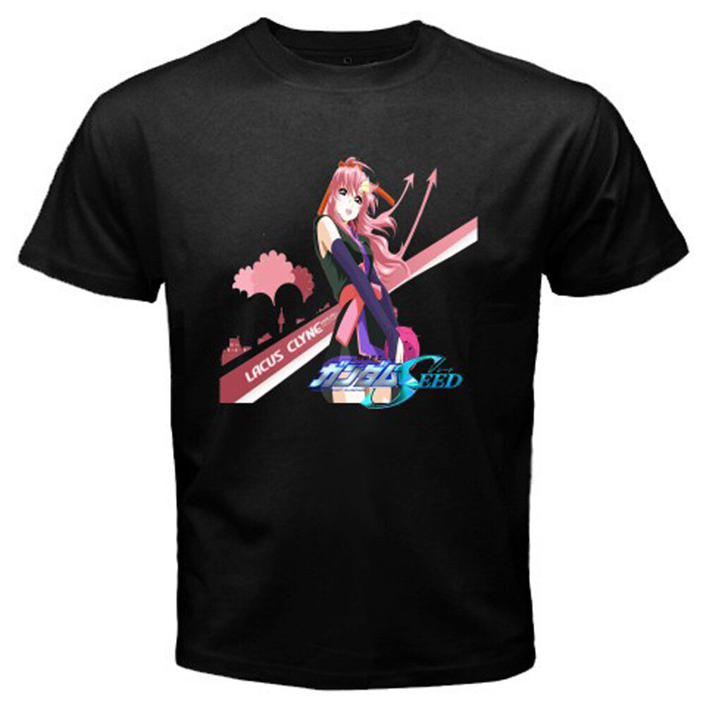 New GUNDAM SEED LACUS CLYNE Mecha Anime Japan Cartoon Black T-Shirt ...