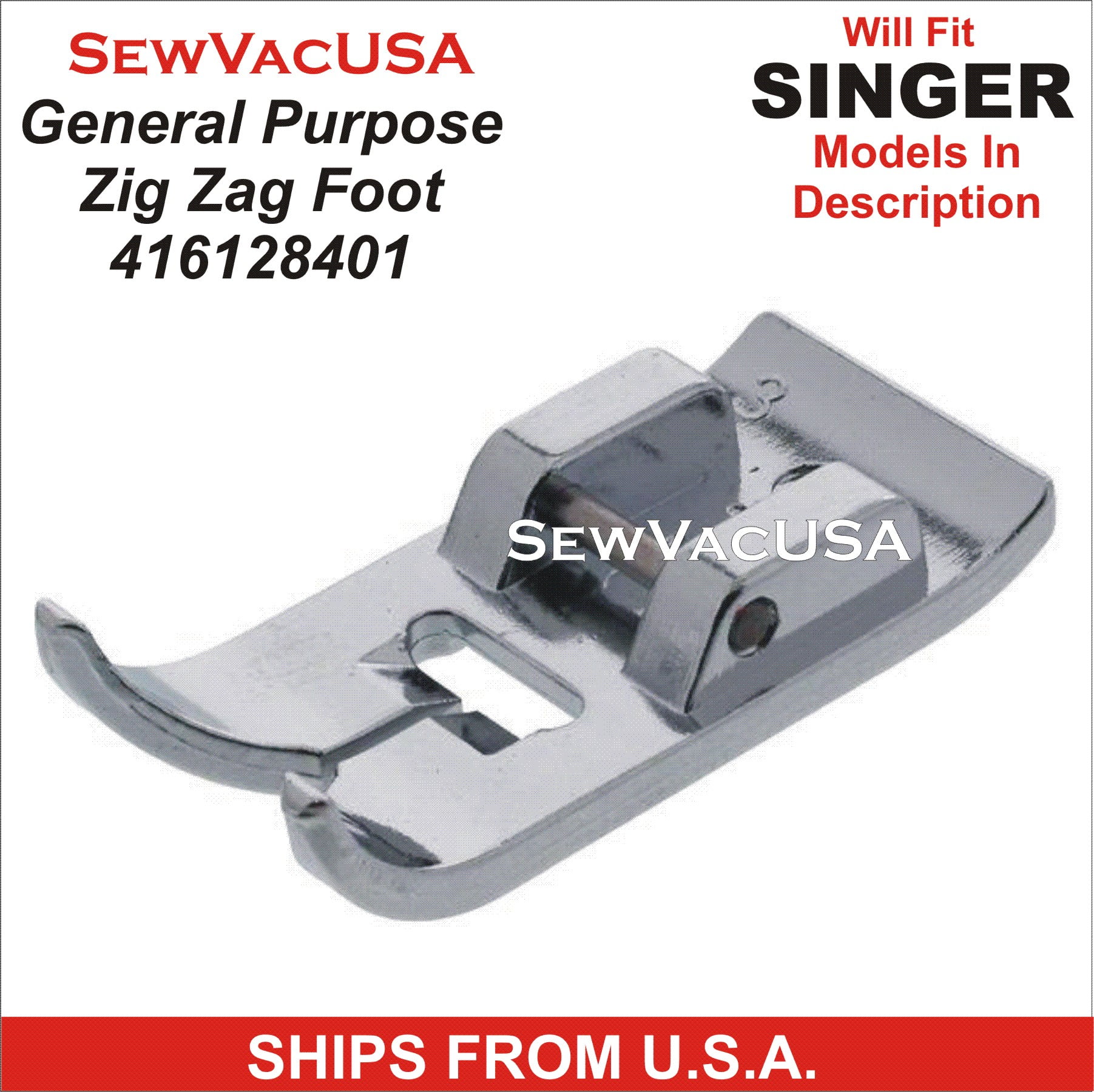 New General Purpose Foot 416128401 Fits Singer Tradition Models ...
