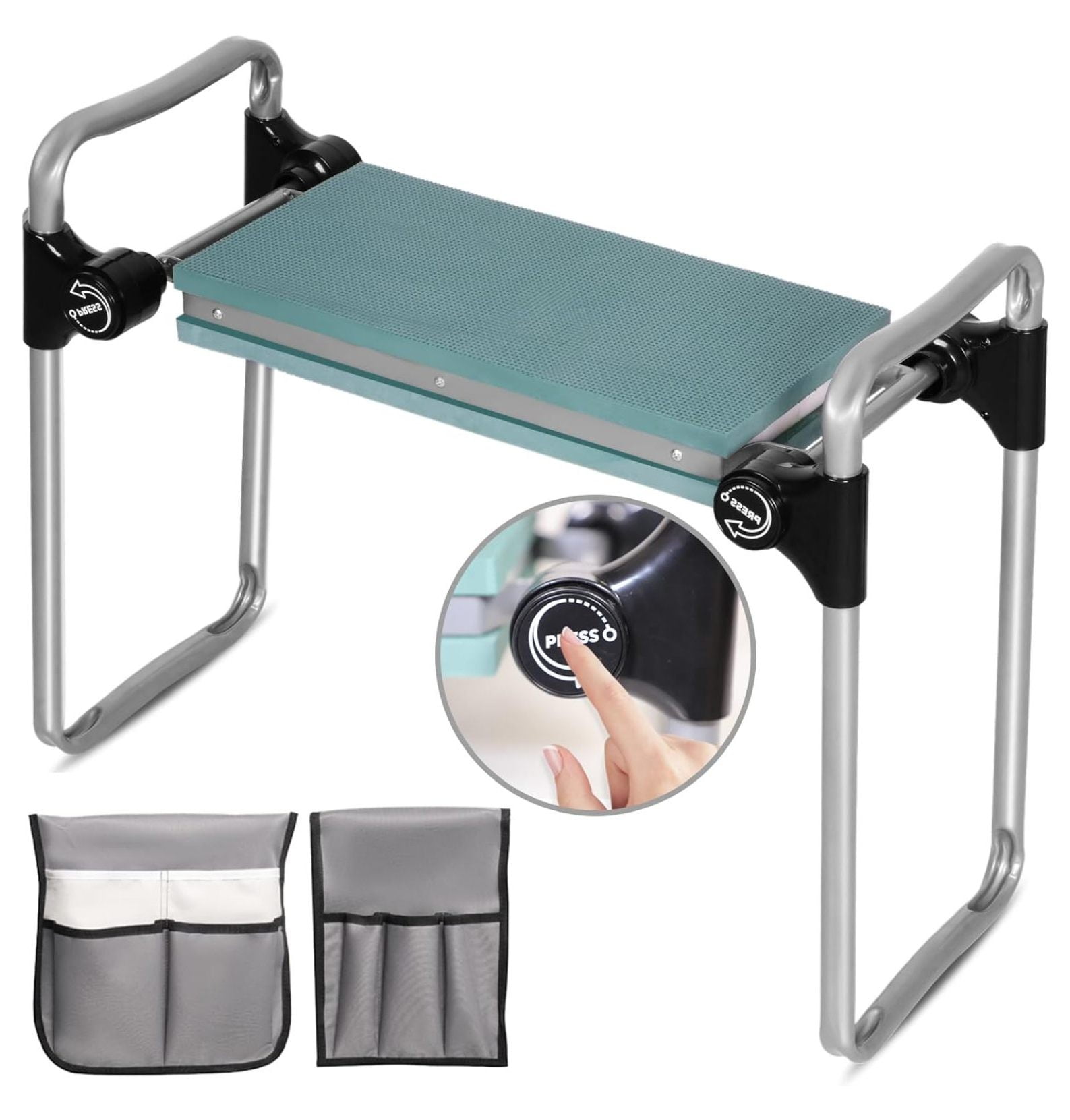 New Generation Garden Kneeler and Seat with 2 Tool Pouches, Foldable ...