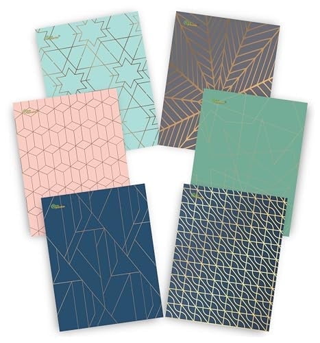 New Generation - Gold Patterns 2 Pocket Folders, with 3 Hole Punch to ...
