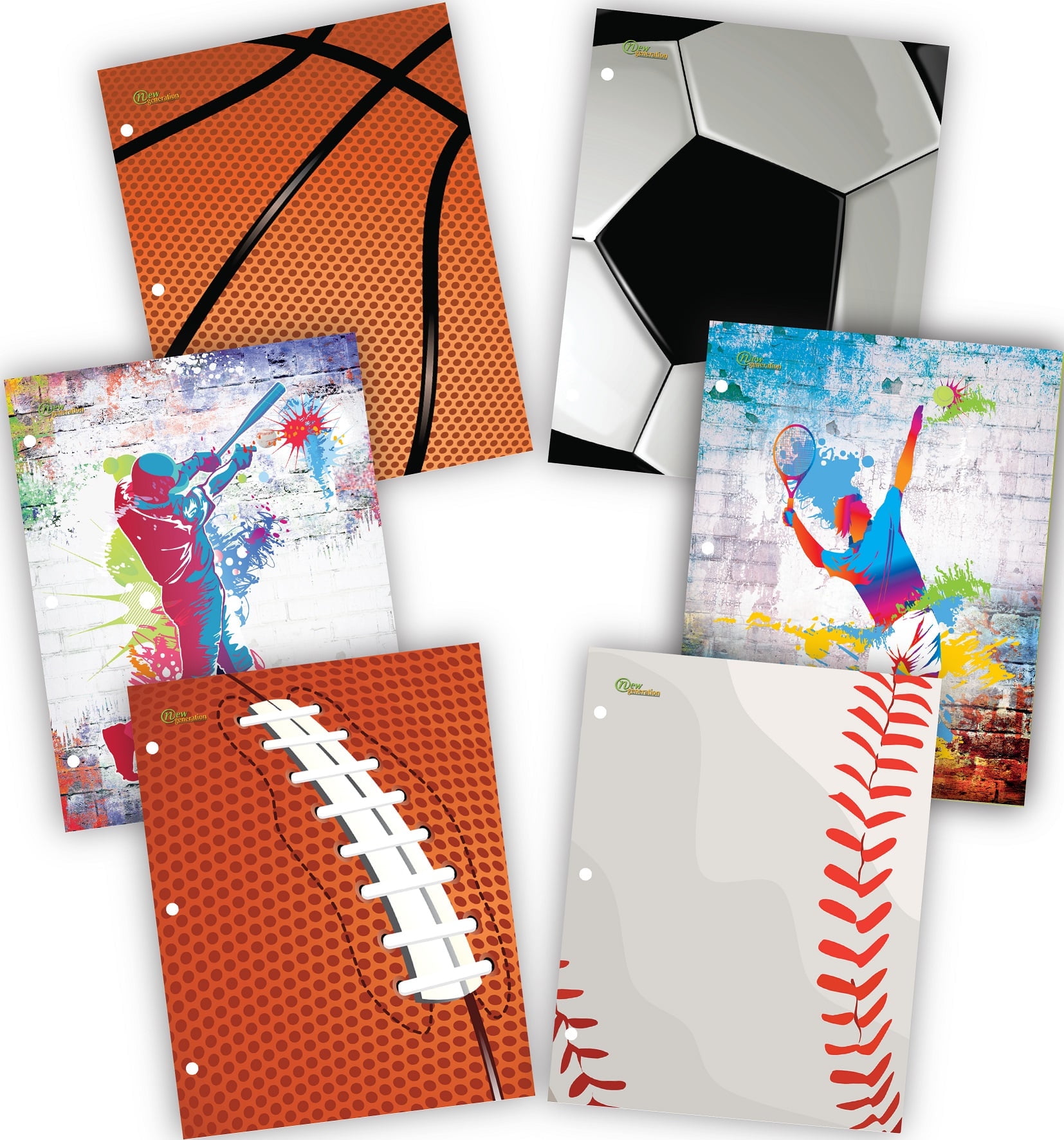 "New Generation Durable 2 Pocket Folders, Heavy Duty, Glossy Finish, 6 ...
