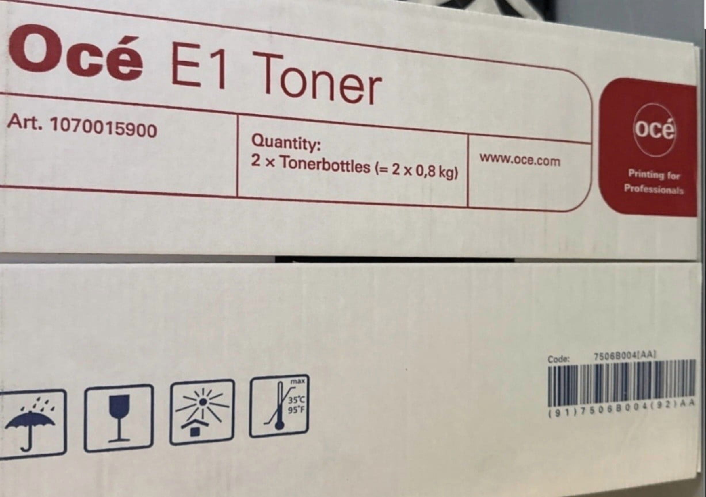 New Genuine 2pk Oce E1 Toner 1070015900 Océ wide Format Printer 9700 ...