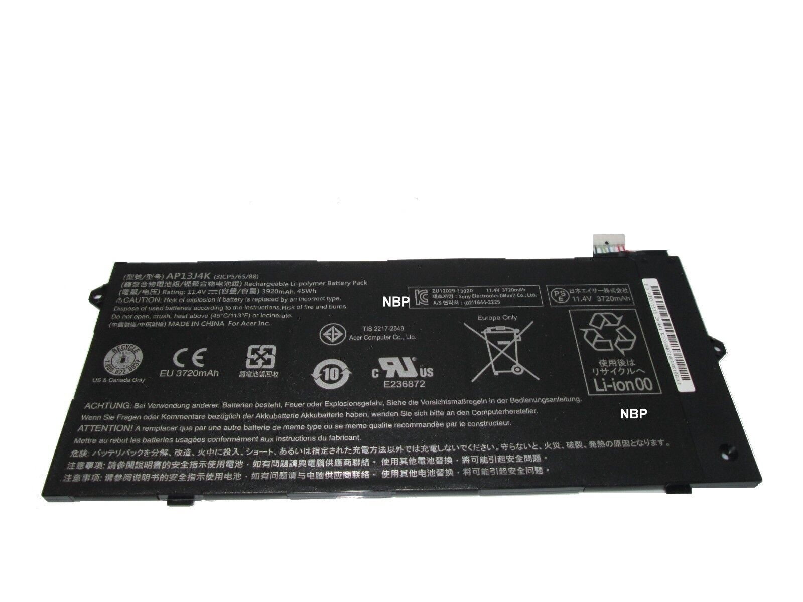 New Genuine Acer Chromebook C720 C720P C740 Laptop Battery AP13J4K ...