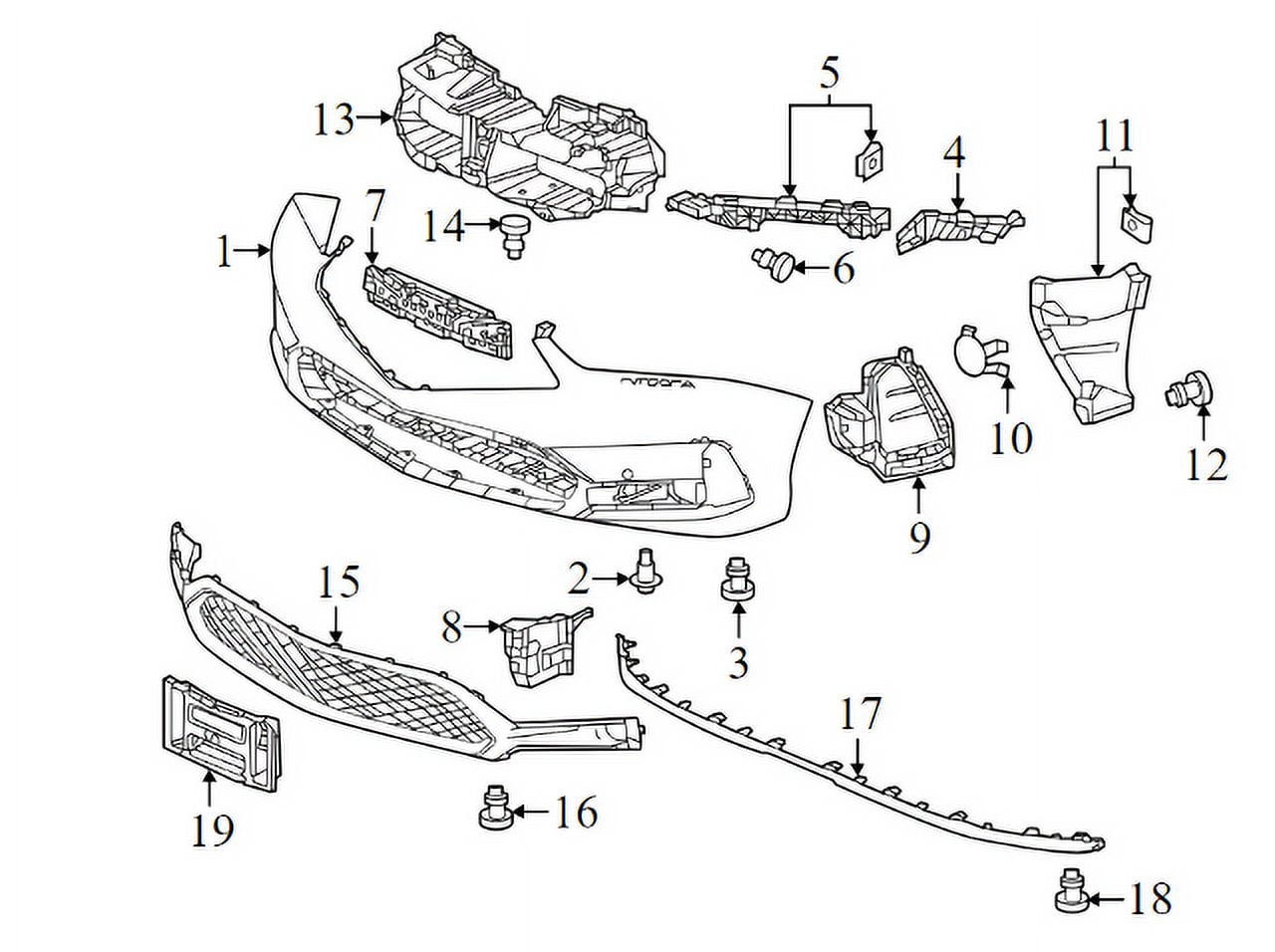 New Genuine Acura Front Bumper Beam Upper Right OE 712403S5A00 ...