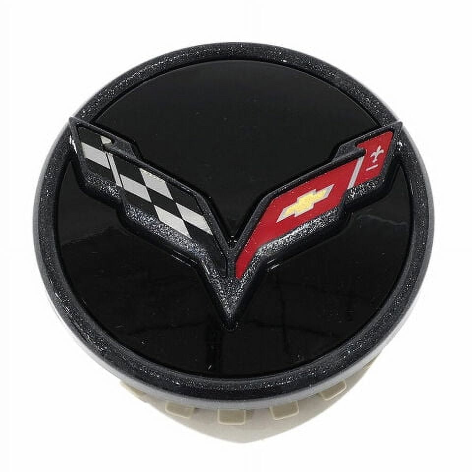 New Genuine Chevy Corvette Wheel Center Cap Assembly Black Set (x4) OE ...