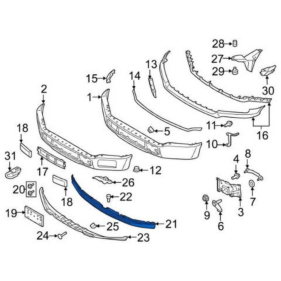 New Genuine Ford Lower Bumper Trim JL3Z17626BC OEM - Walmart.com