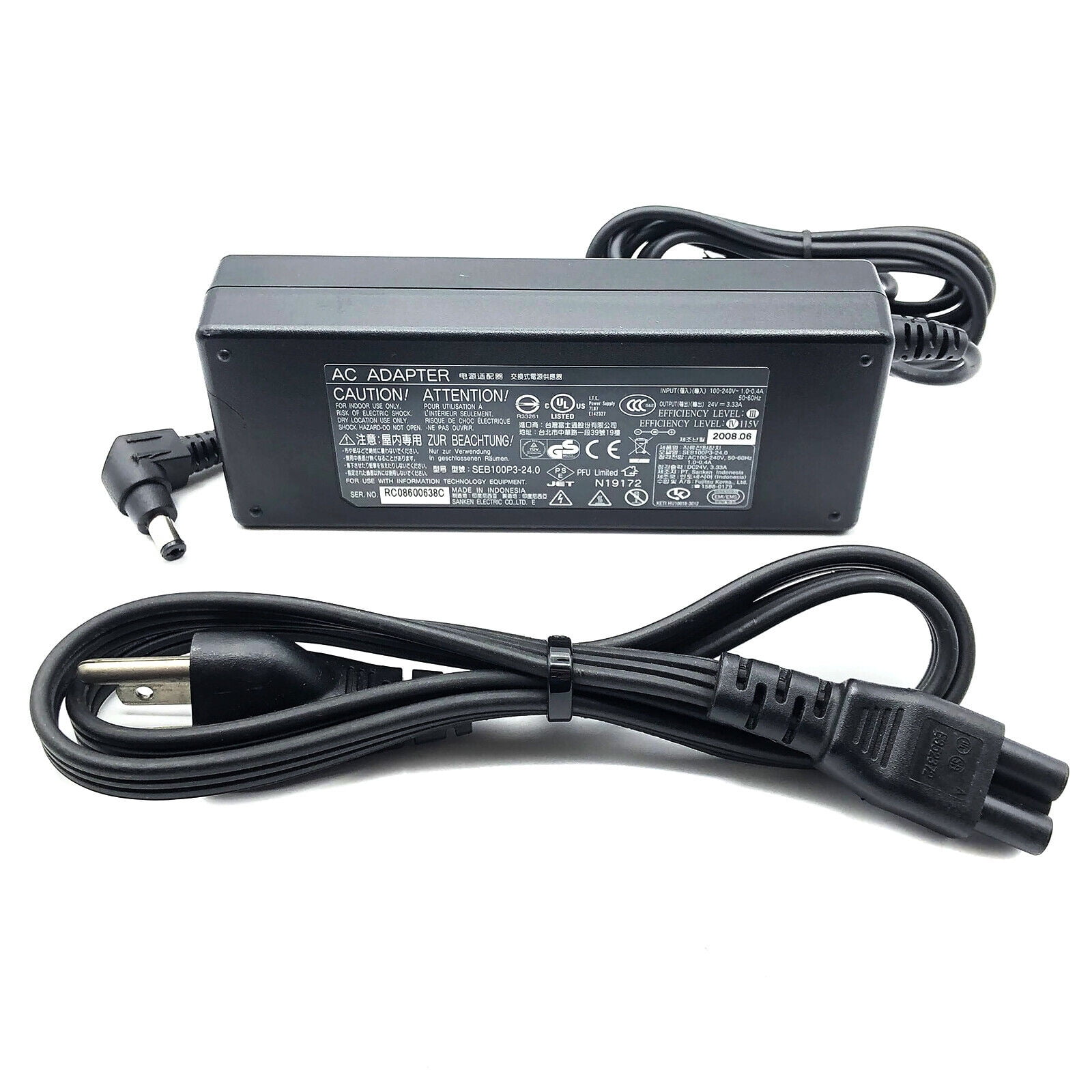 New Genuine Fujitsu AC/DC Adapter SEB100P3-24.0 Power Supply 24V 3.33A ...