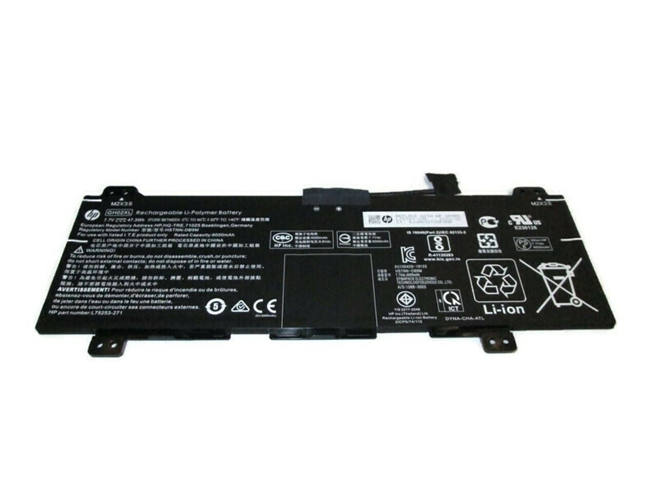 New Genuine HP Chromebook 7.7V 47.3Wh Battery L75783-005 GH02XL ...
