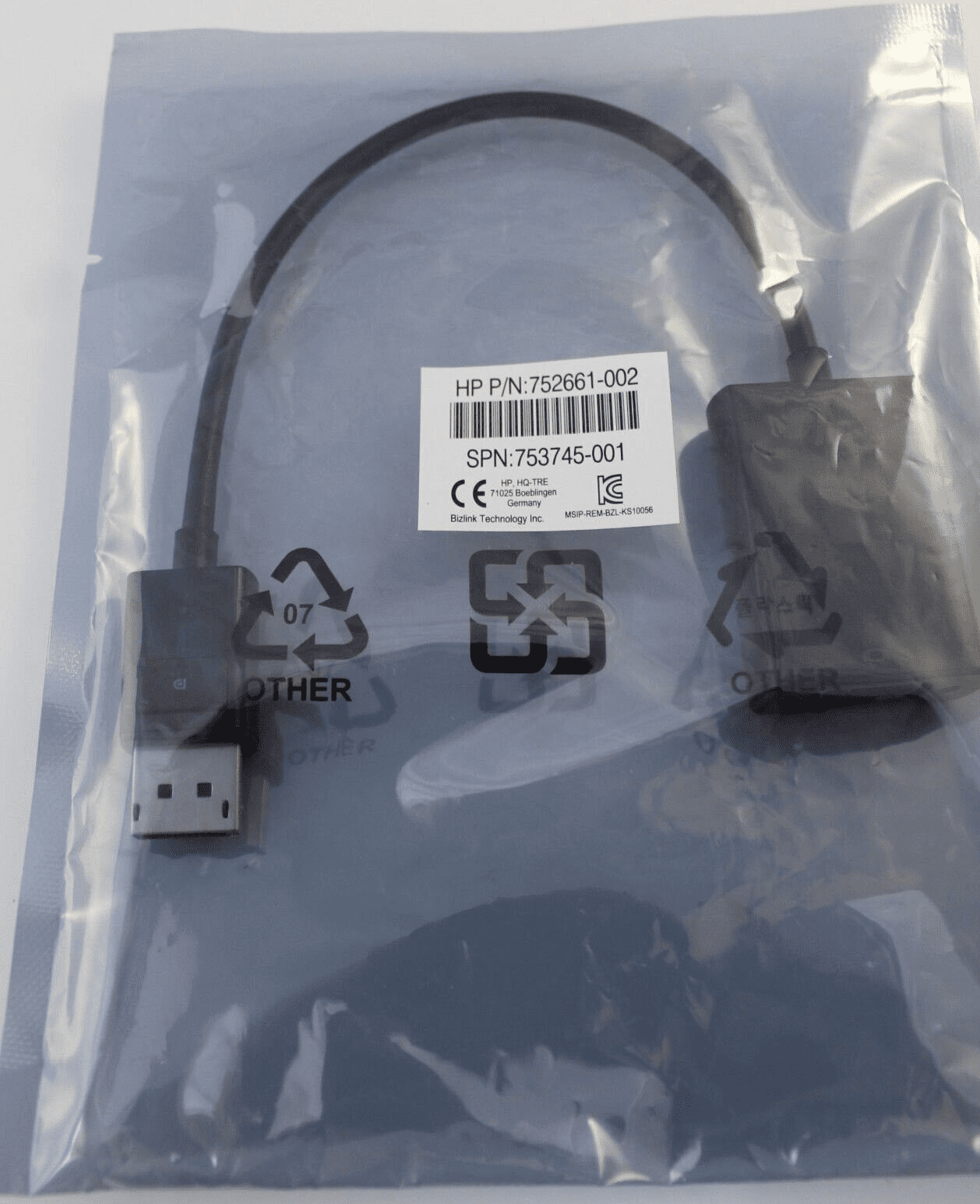 New Genuine HP DisplayPort (DP) to VGA Adapter 752661-001 753745-001 ...