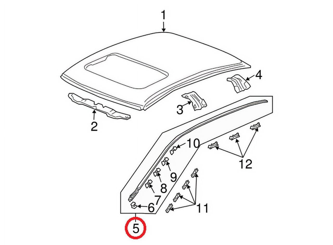 New Genuine Honda Accord Roof Drip Side Molding Left (2003-2007) OE ...