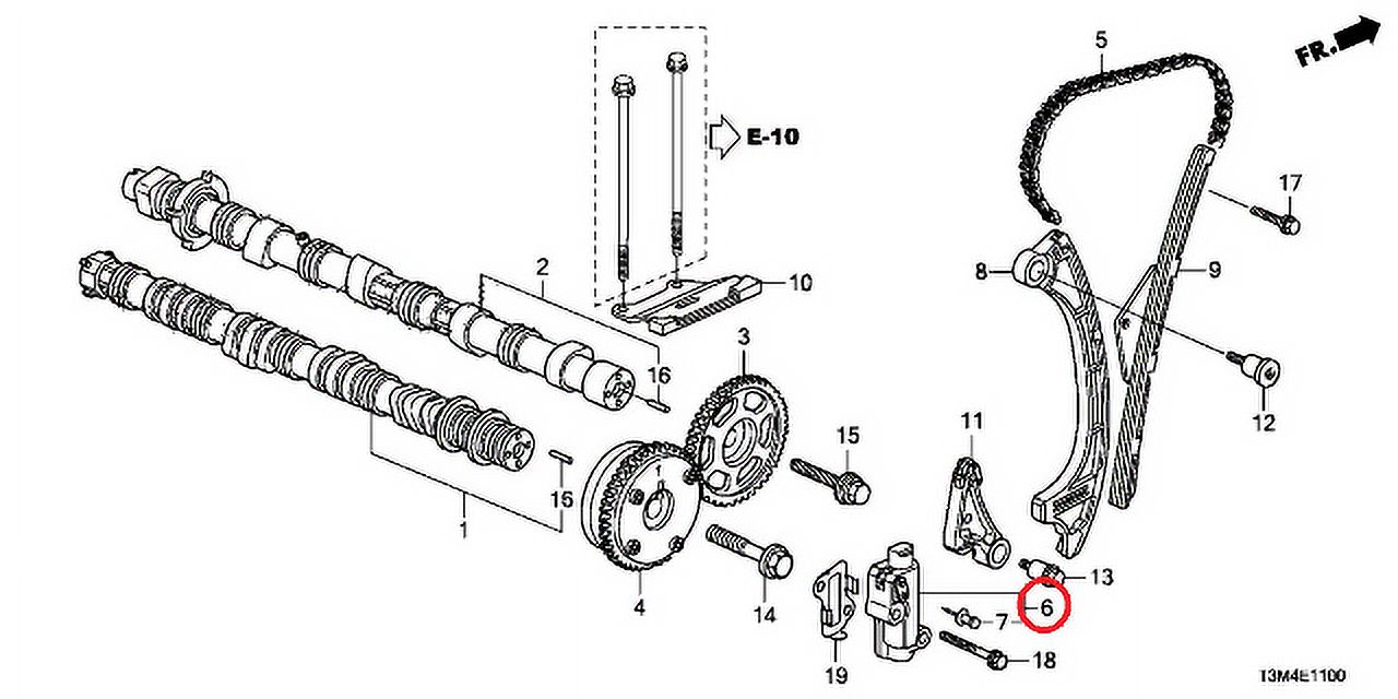 New Genuine Honda Acura Engine Cam Chain Tensioner OE 145105A2A02 ...