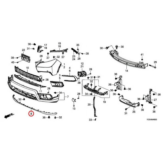 Honda 71111TG7A01 Genuine Parts OEM Quality Front Bumper Lip Spoiler ...