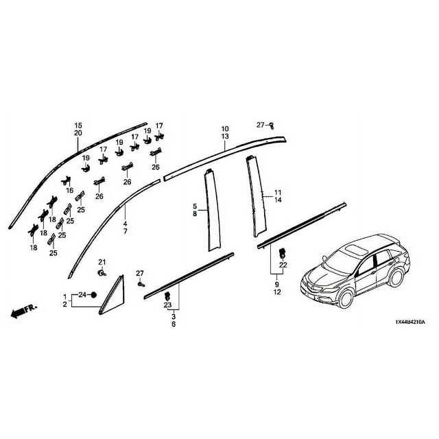 New Genuine Honda Front Windshield Molding Clip A (2013-2020) OE ...