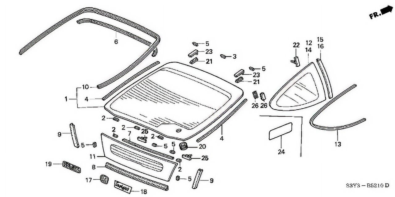 New Genuine Honda Insight Sticker Emblem Rear OE 75723S3Y000ZA ...
