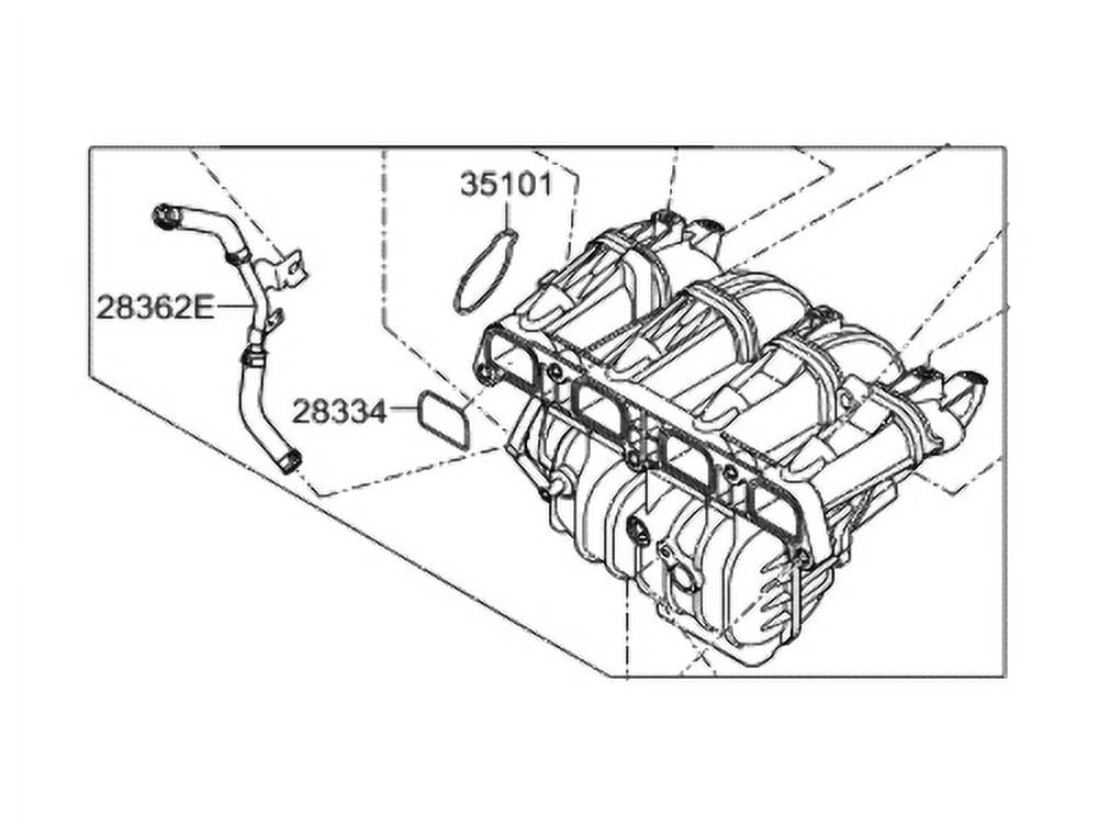 New Genuine Hyundai Intake Manifold Assembly (2011-2015) OE 283102G800 ...