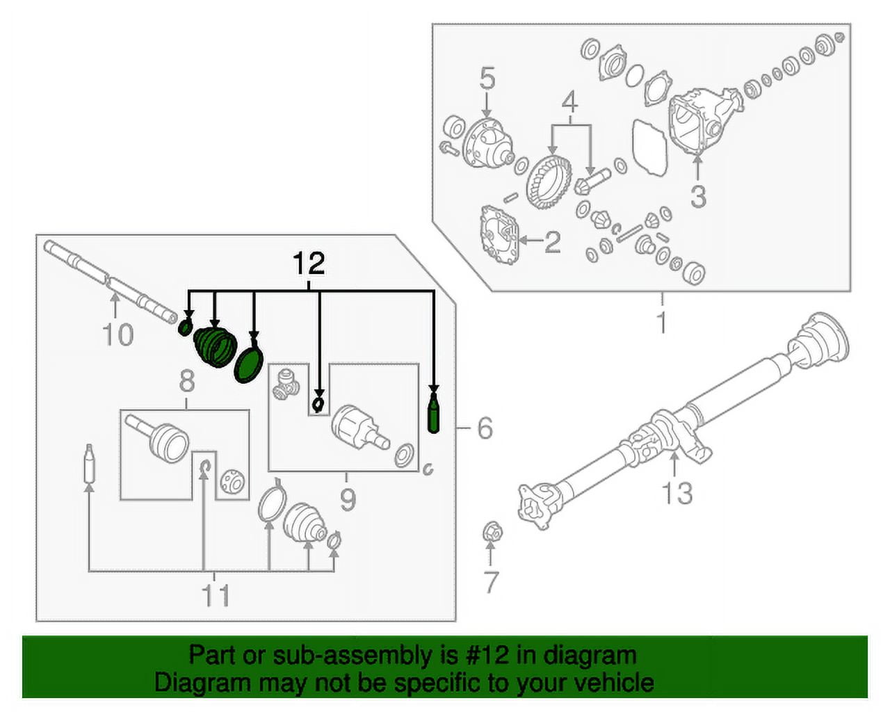New Genuine Infiniti Repair Kit - Dust Boot, Inner C9GDA05U8L OEM ...