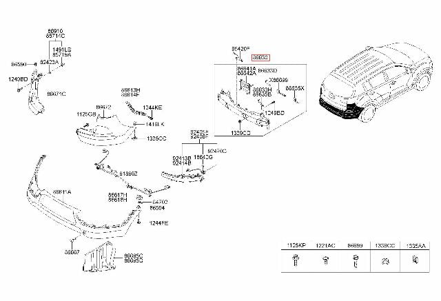 New Genuine Kia Rear Bumper Rail Absorber Assembly OE 866303W000 ...