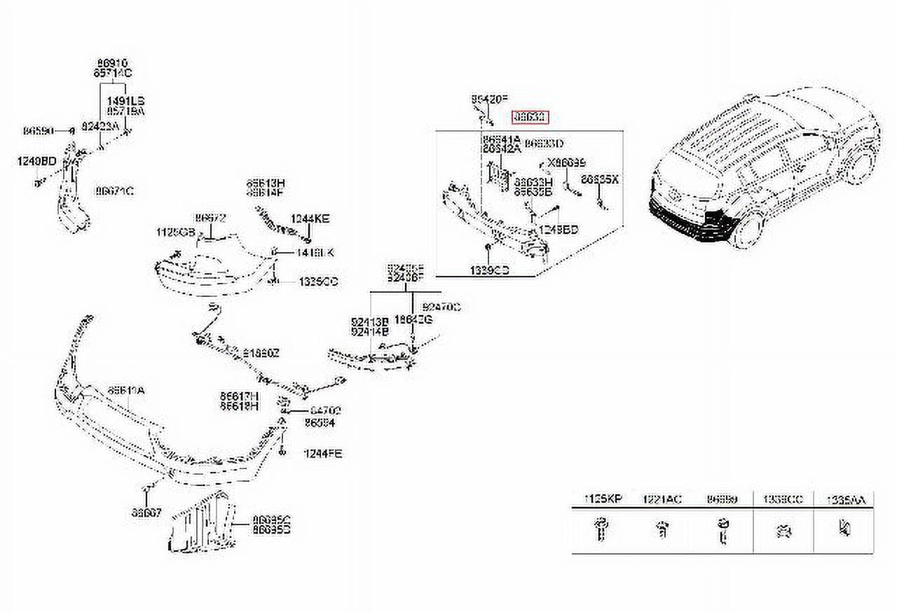 New Genuine Kia Rear Bumper Rail Absorber Assembly OE 866303W000 ...