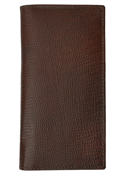 Black Basic Genuine Leather Checkbook Cover with Built-in Writing ...