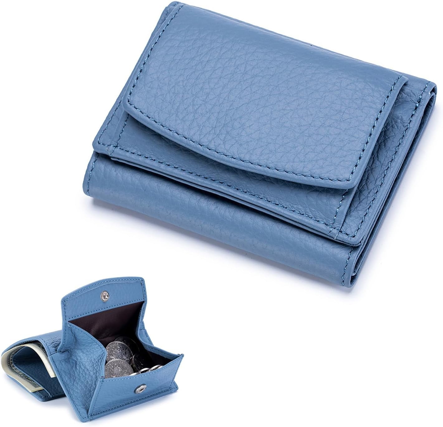 New Genuine Leather RFID Blocking Card Holder Organizer Pocket Mini ...