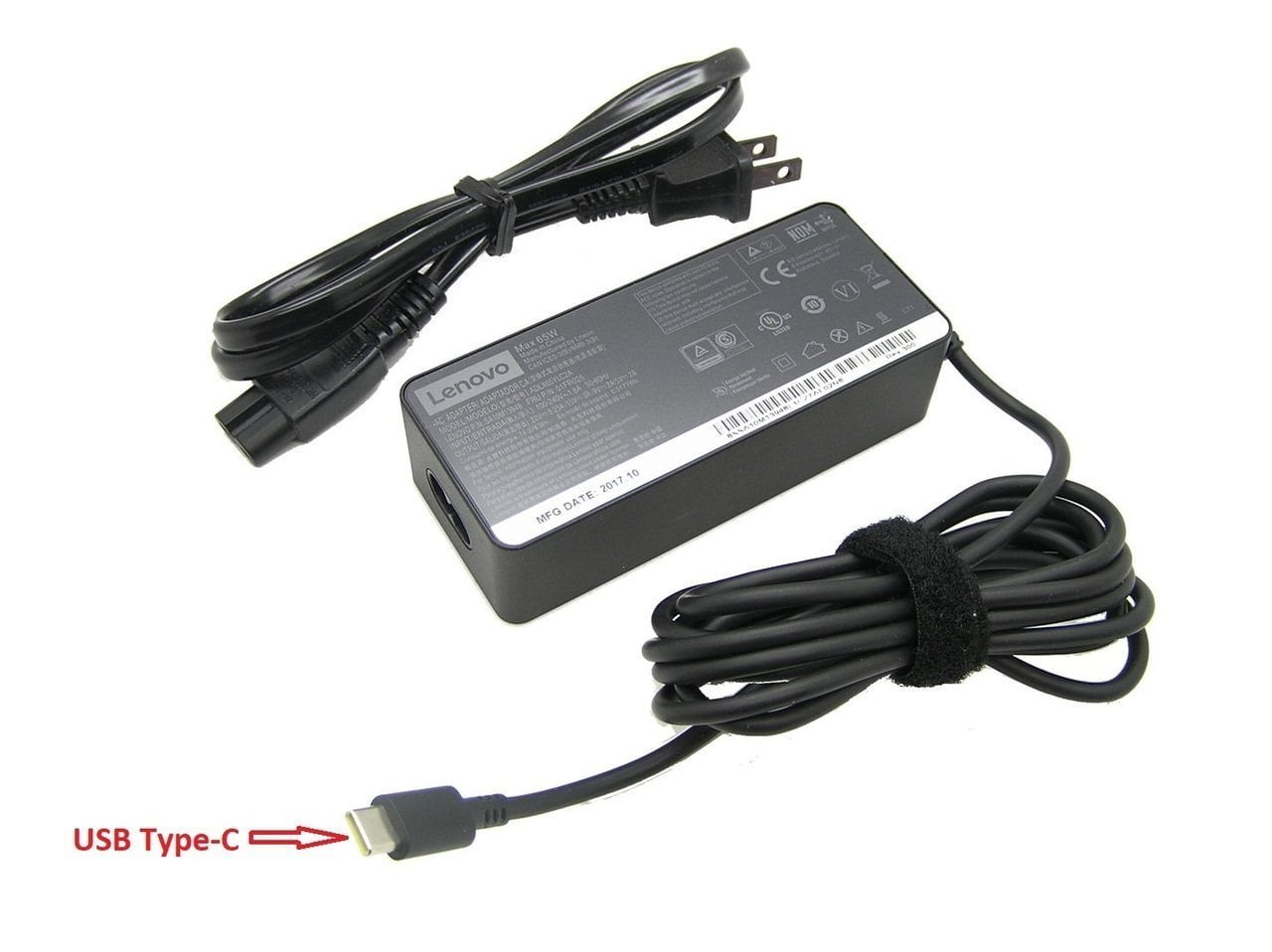 Lenovo ThinkPad 65 Watt 20V 3.25A USB Type C Laptop Charger, Original ...