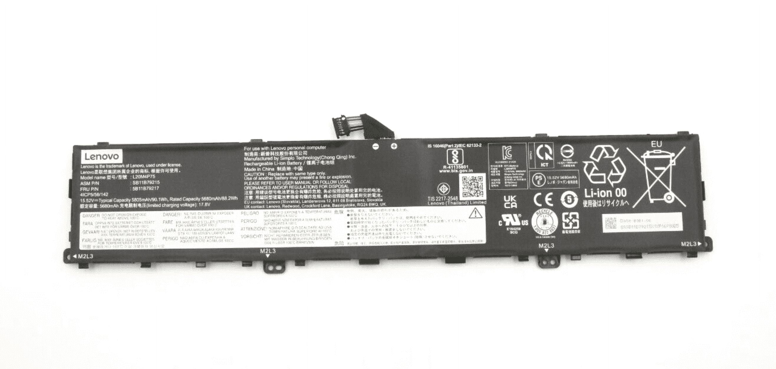 New Genuine Lenovo ThinkPad P1 4th Gen 90Wh 4 Cell Battery 5M11E25314 ...