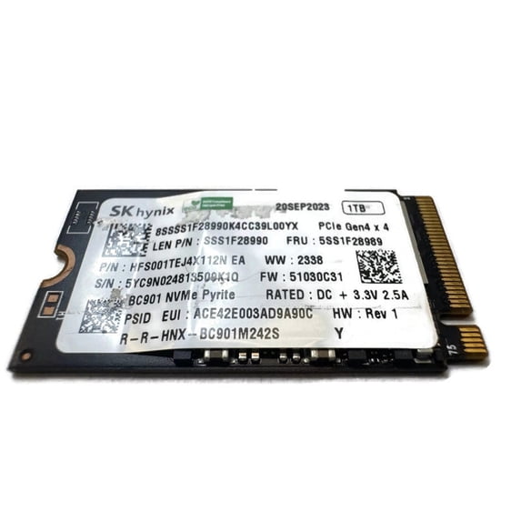 New Genuine Lenovo Yoga Slim 7 14Q8X9 83ED SSD Hard Drive 1TB, M.2 ...