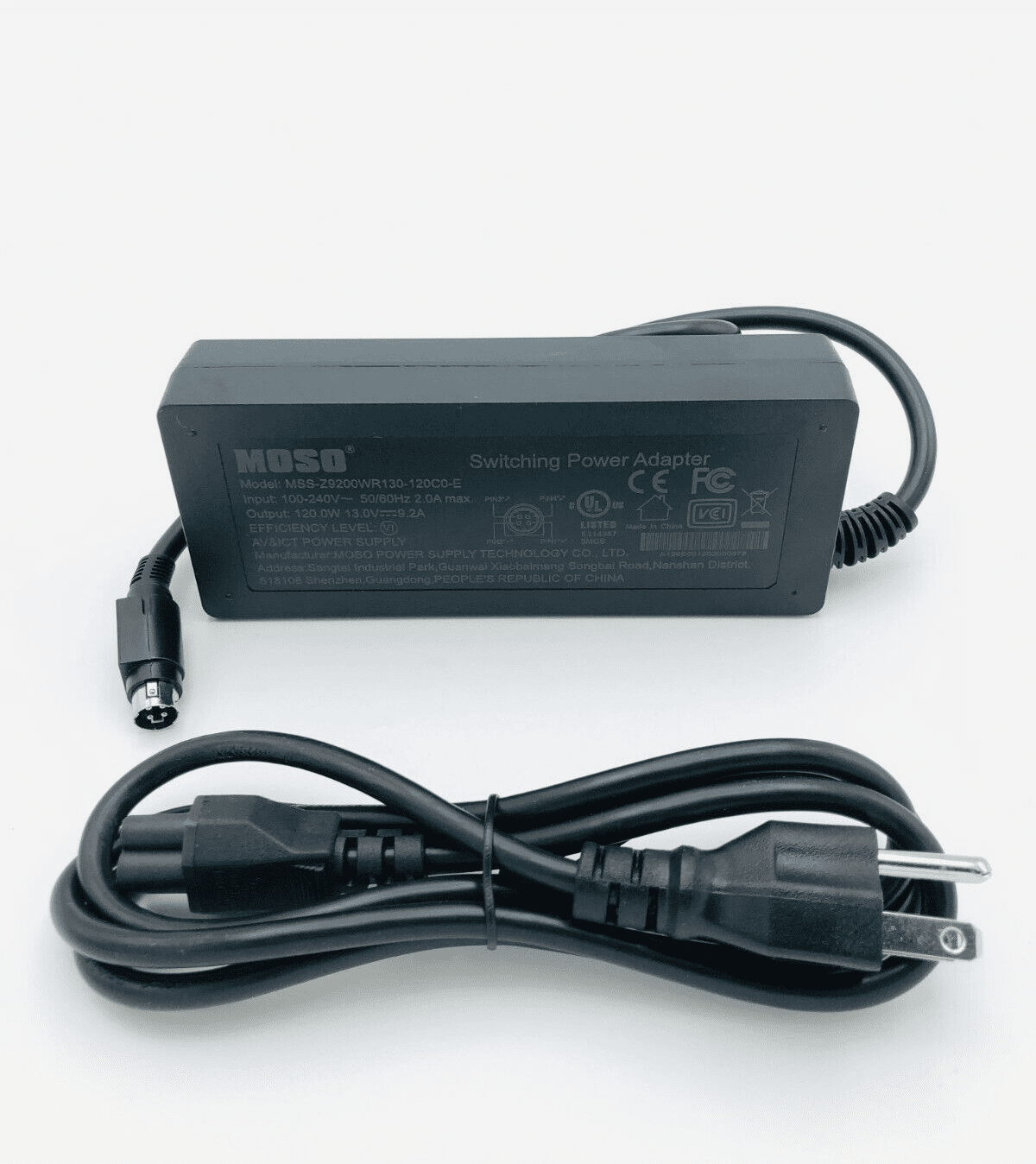 New Genuine MOSO MSS-Z9200WR130-120C0-E Switching Power Adapter 13V 9.2A w/PC - Walmart.com