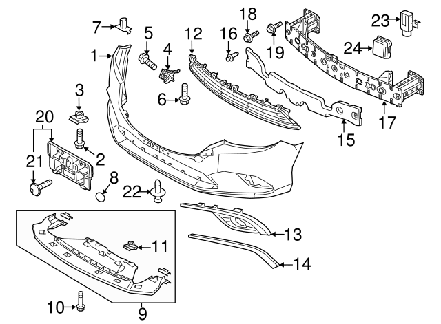 New Genuine Mazda 6 Front Bumper Assembly (2016-2017) OE GMN350031CBB ...