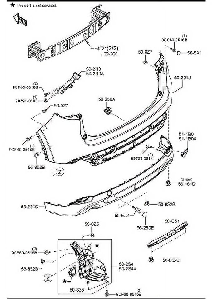 New Genuine Mazda CX-5 Rear Bumper Cover Lower (2022-2023) OE ...