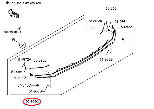 New Genuine Mazda Trunk Tailgate Molding Rear Finisher Trim OE ...