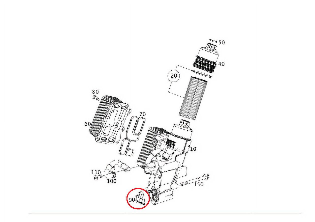 New Genuine Mercedes-Benz Engine Oil Filter Housing Seal OE 2701840280 ...