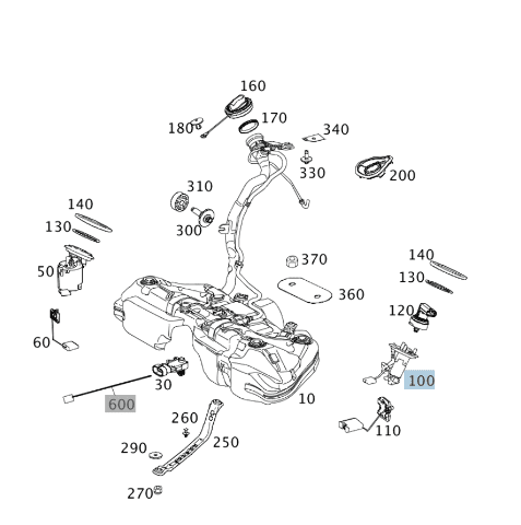 New Genuine Mercedes-Benz Fuel Level Sending Unit 2124701394 OEM ...