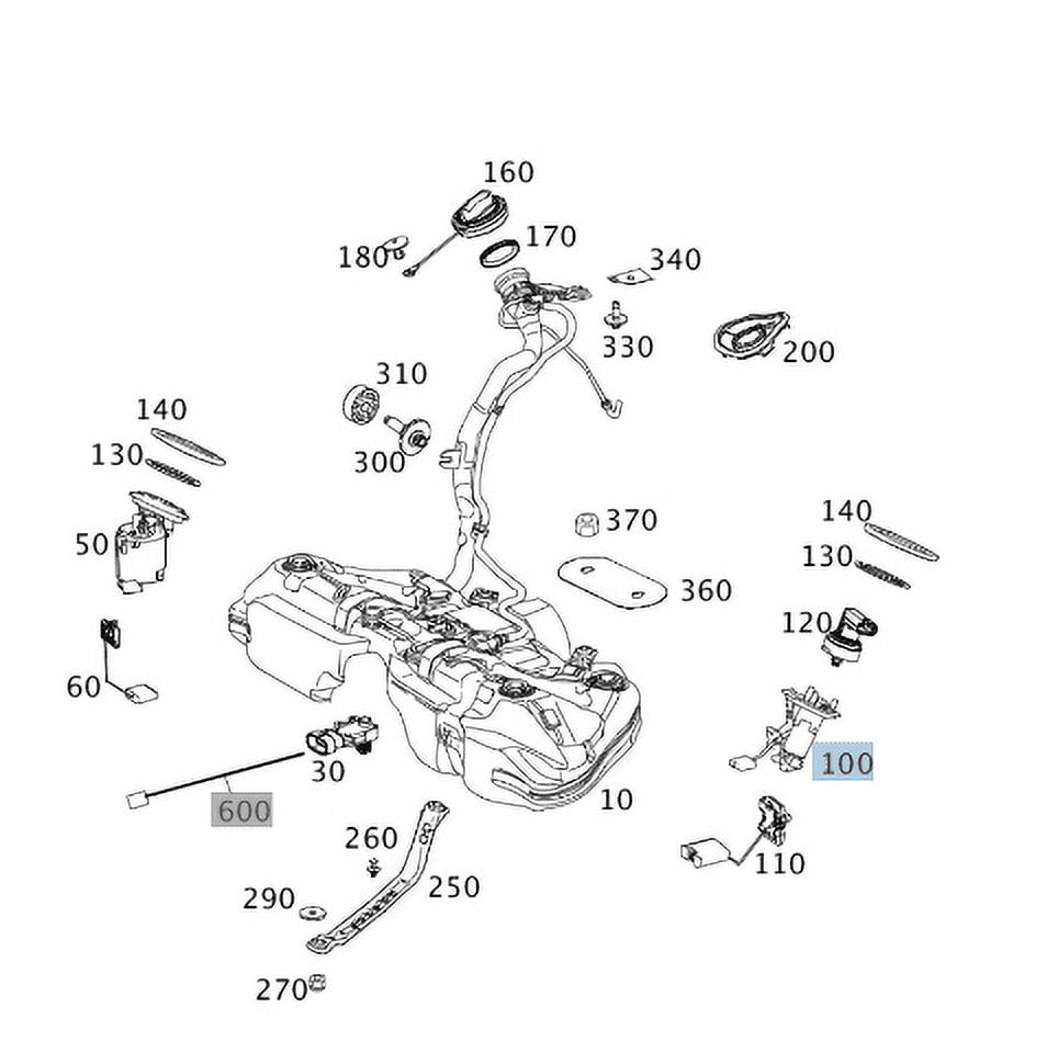 New Genuine Mercedes-Benz Fuel Level Sending Unit 2124701394 OEM ...