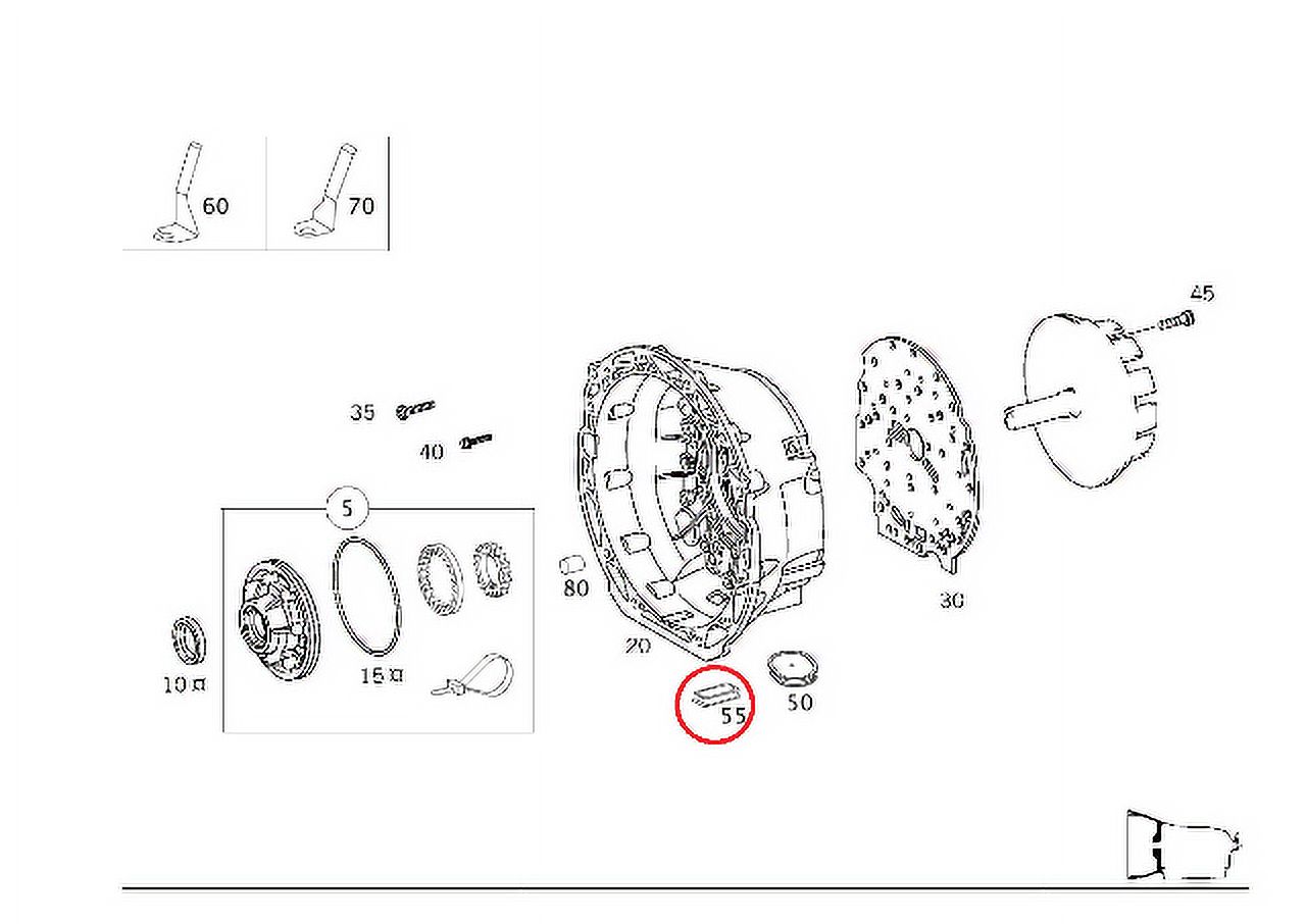 New Genuine Mercedes-Benz Gasket Seal Converter Housing OE 1632710080 ...