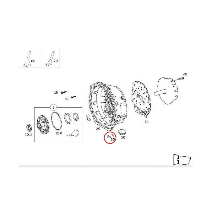 New Genuine Mercedes-Benz Gasket Seal Converter Housing OE 1632710080 ...