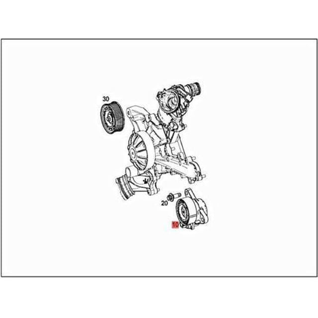 New Genuine Mercedes-Benz Serpentine Belt Tensioner OE 2762000370 ...
