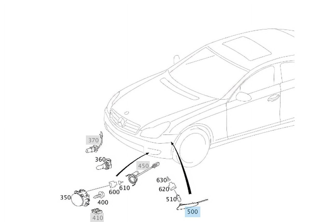 New Genuine Mercedes Left Side Marker Light 2198200321 OEM - Walmart.com