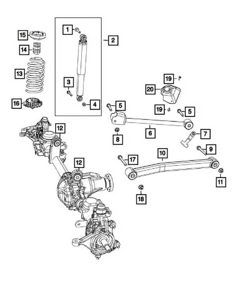 Mopar Suspension Stabilizer Arm, Upper Control Replacement, OE ...