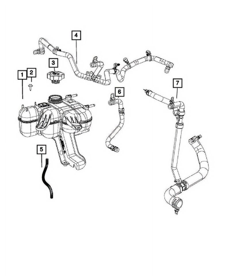 Mopar Coolant Recovery Bottle, New, OE 68244088AA, Direct Replacement ...