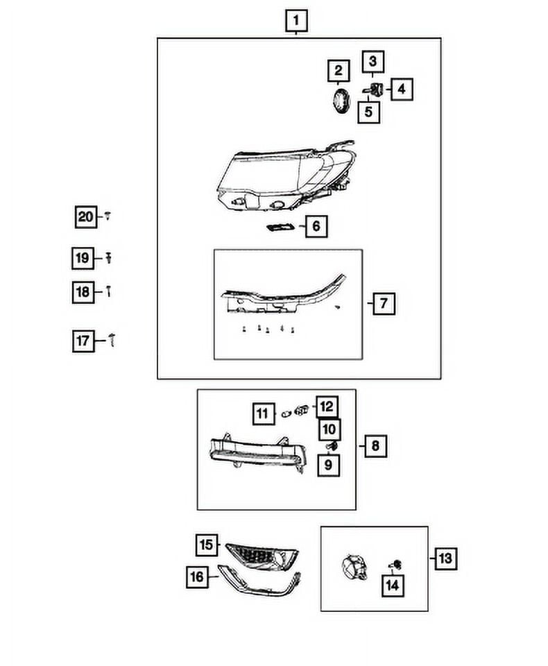 New Genuine Mopar Bracket Fascia 2017-2021 OE 68361622AA - Walmart.com