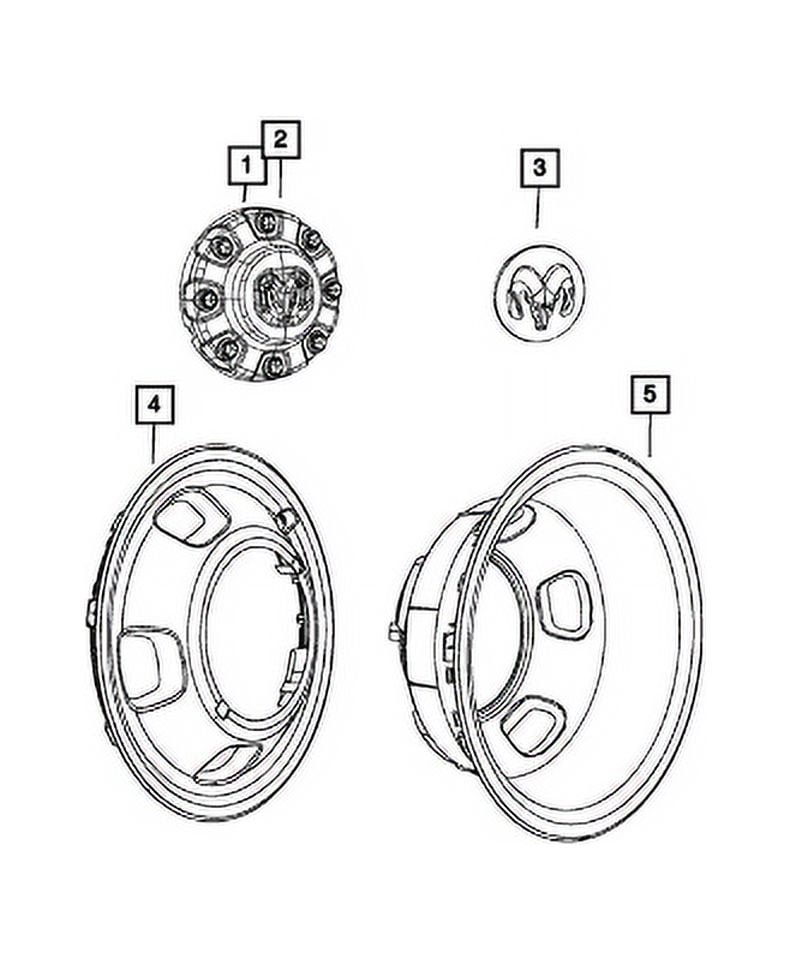New Genuine Mopar Cap Wheel Center 2019-2024 OE 6MP53SZ0AC - Walmart.com