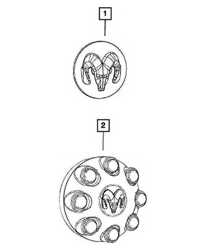 New Genuine Mopar Cap Wheel Center 2019-2024 OE 6PG01SZ0AA - Walmart.com