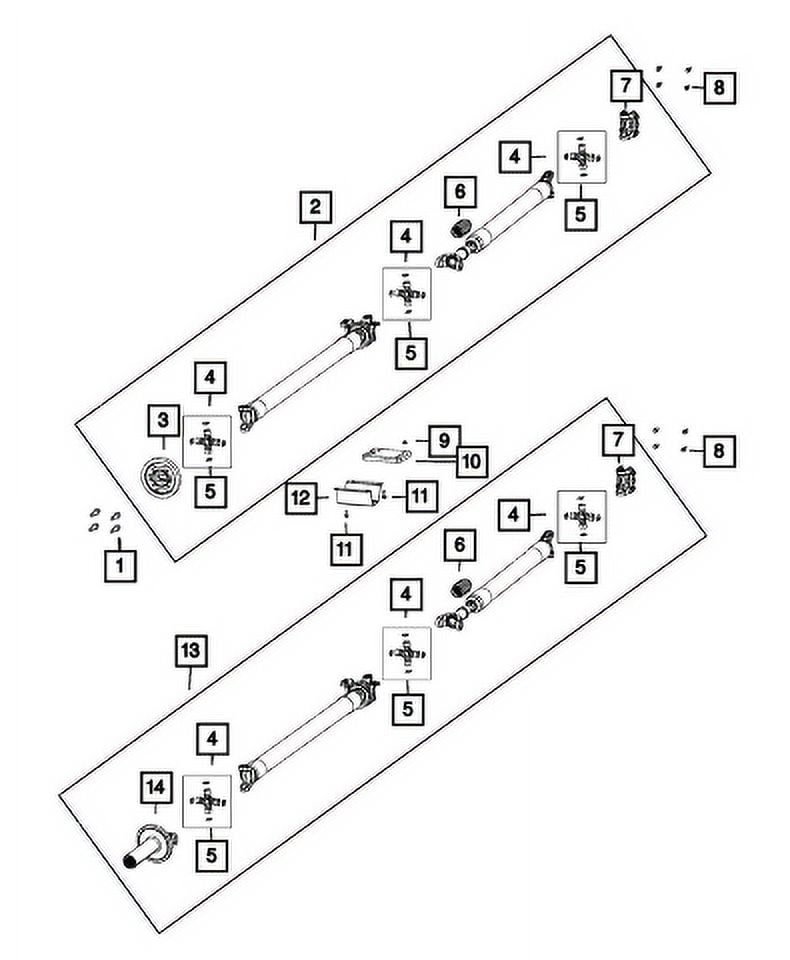 New Genuine Mopar Flange Drive Shaft 2013-2018 OE 68206268AA - Walmart.com