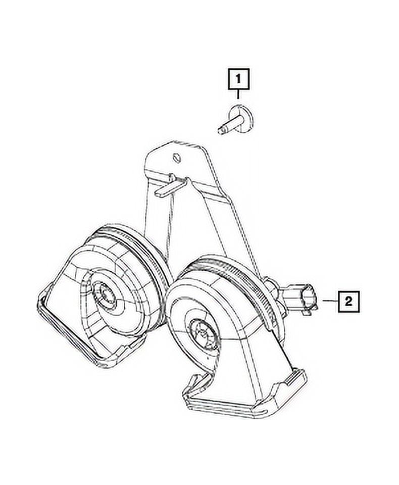 New Genuine Mopar Horn 2020-2024 OE 68290864AC - Walmart.com
