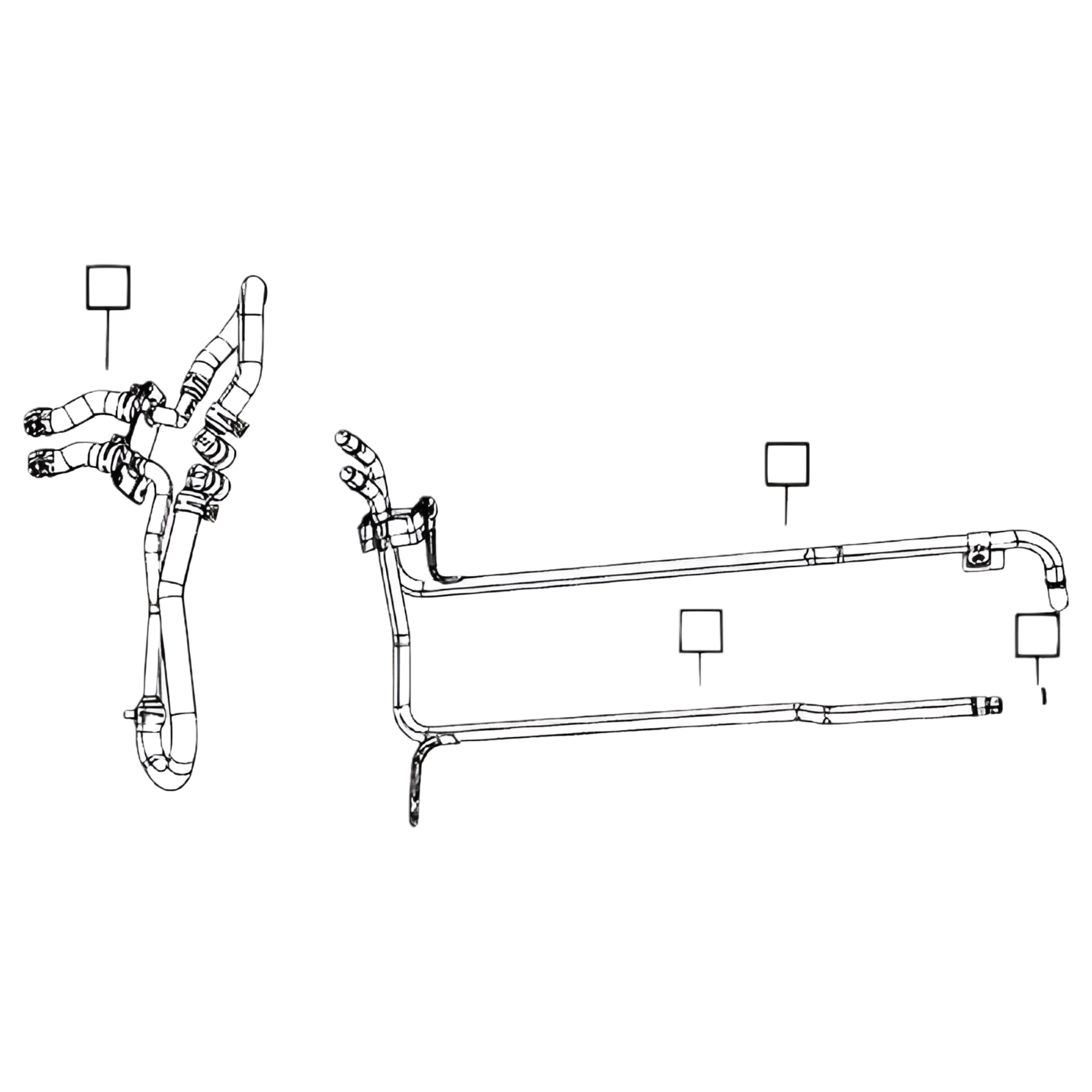 Mopar Heater Hose Supply and Return, OE Replacement, Part Number ...