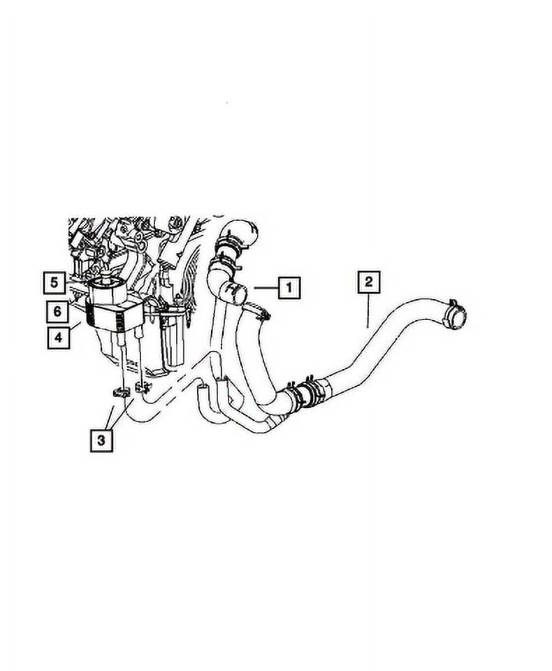 New Genuine Mopar Hose Oil Cooler Inlet 2006-2008 OE 55038135AA ...